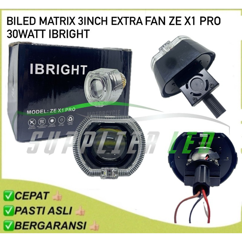 Jual BILED MATRIX 3 INCH KIPAS ZE X1 PRO BLACK HOUSING 30 WATT IBRIGHT ...