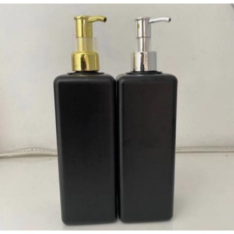 Jual Botol Pump 500ml Kotak HDPE Hitam / Botol 500ml HDPE Kotak Hitam Pump Clip Oil | Shopee ...
