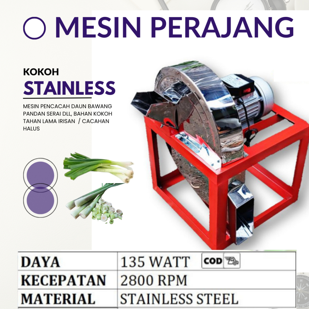 Jual Mesin Pencacah Sayuran , Serai, Sereh Daun Pandan Mesin Pencacah ...