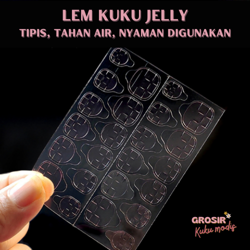 Jual LEM KUKU PALSU GEL 24 PCS / STIKER KUKU JELLY DOUBLE TAPE HIGH QUALITY NL001 | Shopee Indonesia