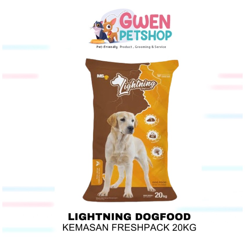 Jual LIGHTNING DOG DRY FOOD FRESHPACK 20KG | Shopee Indonesia