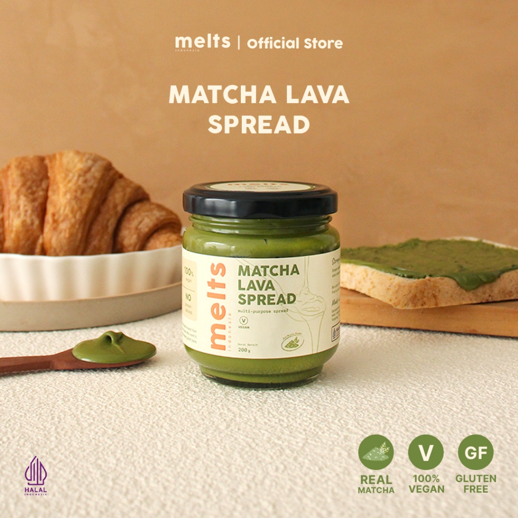 Jual Melts Matcha Lava Spread | Selai Matcha Plant Based Vegan untuk ...