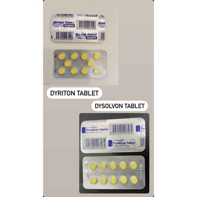 Jual Dyriton & Dysolvon Tablet Obat Batuk Berdahak Flu Pilek Alergi ...