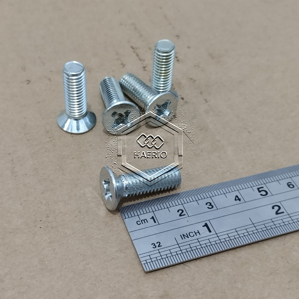 Jual BAUT JF M8X25 FLAT HEAD SEKRUP M8 X 25 PANJANG 2,5CM 2,5 CM BAUD 8 8X25 8 X 25 MM 25MM ...