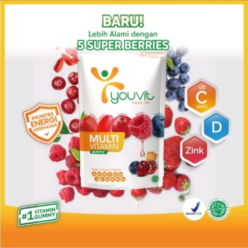 Jual [ INOVASI BARU ] Youvit Multivitamin Dewasa 30 Hari | Shopee Indonesia