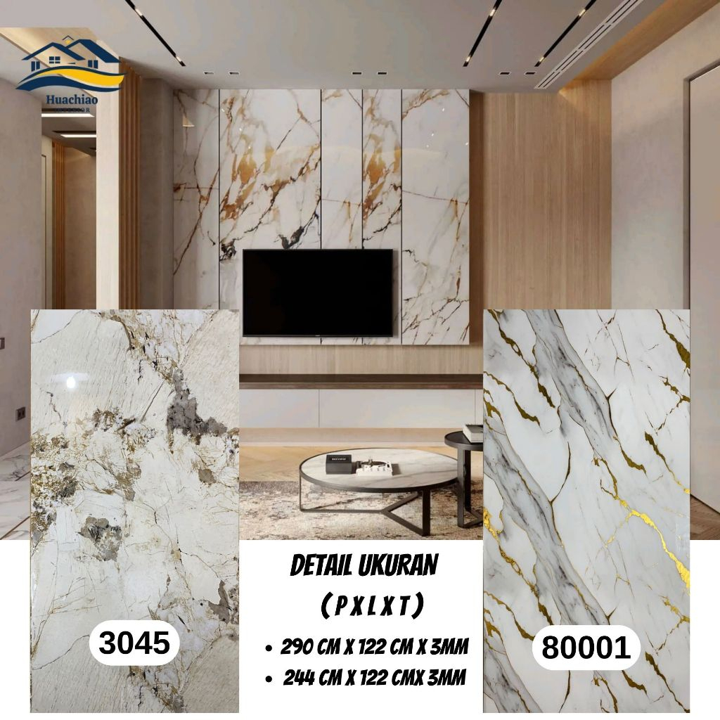 Jual Marmer Panel PVC Dekorasi Dinding Motif Corak Marble UPVC Colours ...