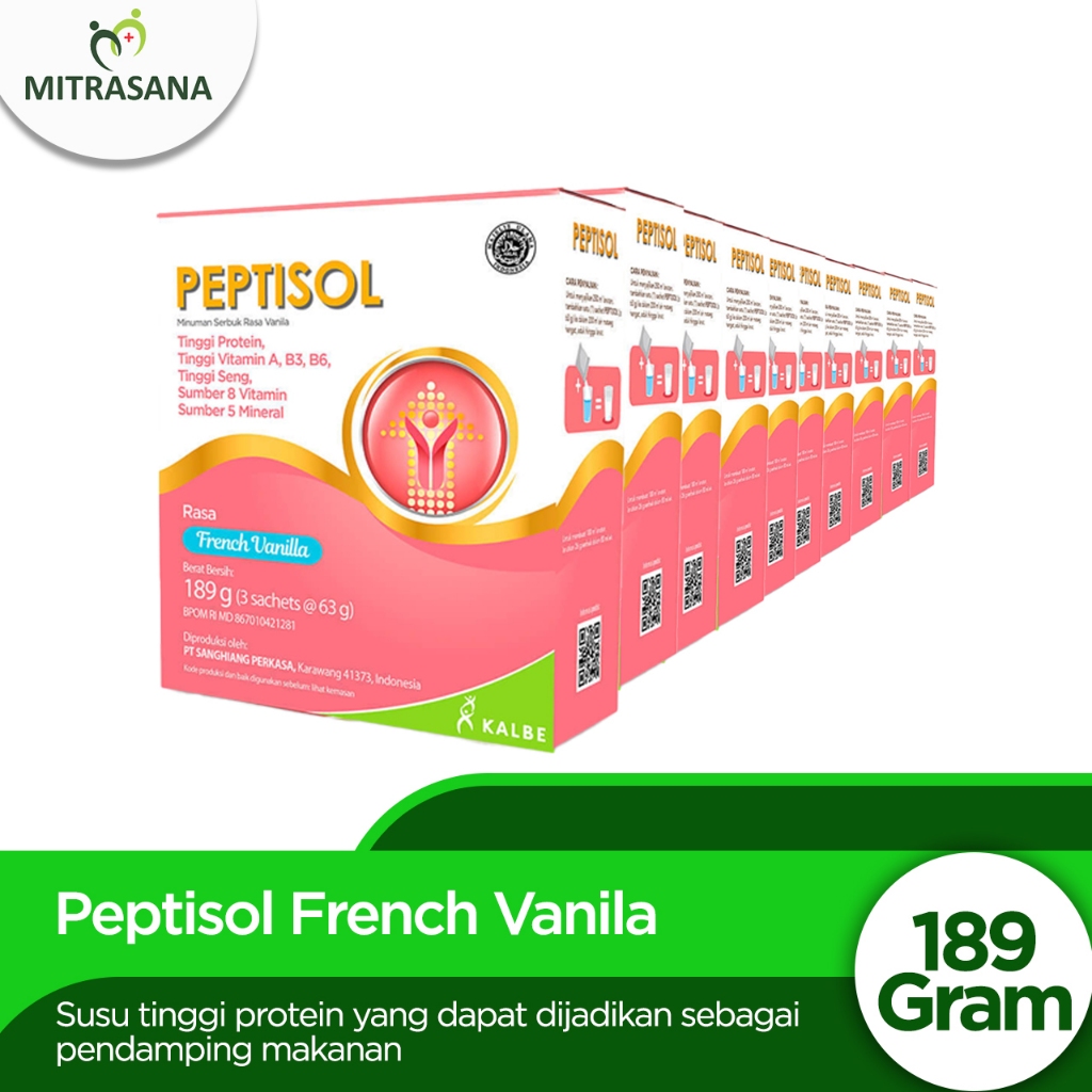 Jual Bundle 10 Box Peptisol Vanilla - Susu Tinggi Protein Rendah Residu ...