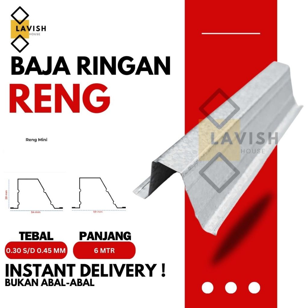 Jual Reng Galvalum Tebal 0,35 - 0,40 baja ringan - Material Bahan ...