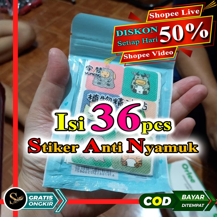 Jual Sticker Anti Nyamuk Paling Ampuh Aman untuk Bayi Isi 36pcs Stiker ...
