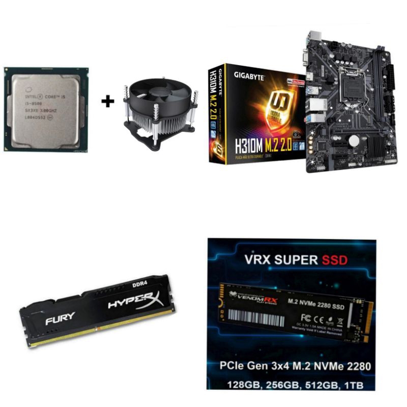 Jual Paket Processor Intel Core i5 Gen 8 LGA 1151 RAM DDR4 8GB / 16GB ...