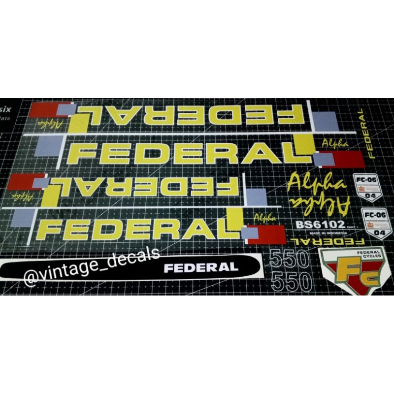 Jual sticker sepeda federal ALPHA 550 roadbike balap | Shopee Indonesia