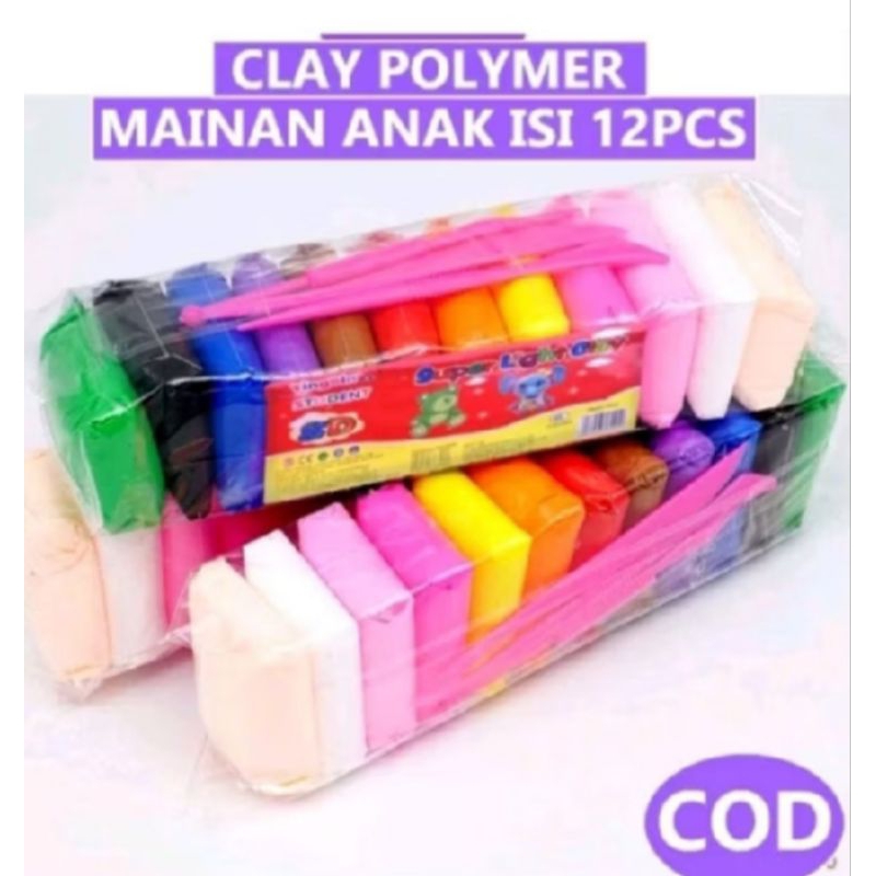 Jual GROSIR CLAY BESAR ORIGINAL 100% 95 GRAM KEMASAN CLIP iSI 12 PCS ...