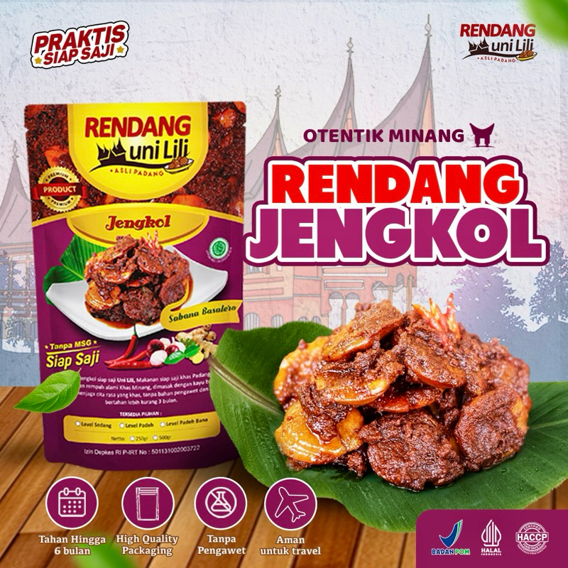 Jual RENDANG JENGKOL 250 gr UNI LILI ASLI PADANG Terdaftar BPOM | Shopee Indonesia