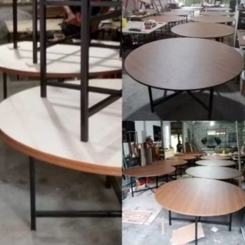 Jual Round D180/T75 table cross legs X Meja lipat bulat hotel ballroom ...