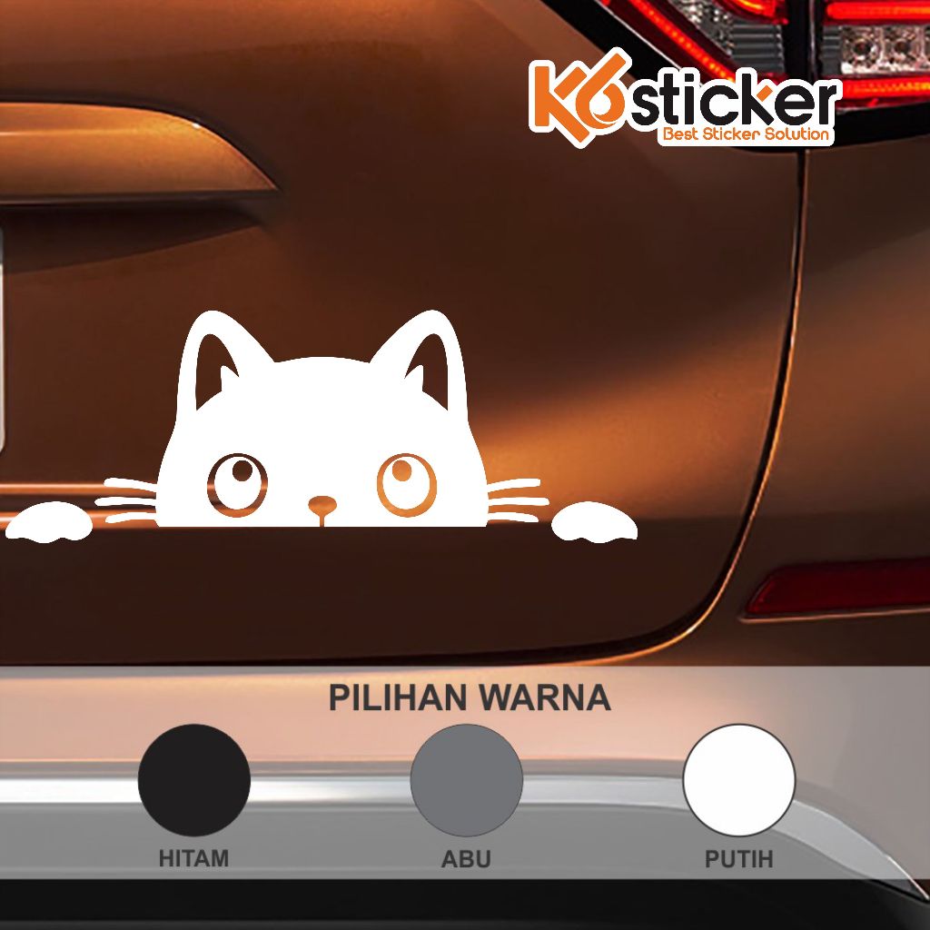 Jual Stiker Mobil Anak Kucing Intip Stiker Cutting Sticker Body Mobil ...