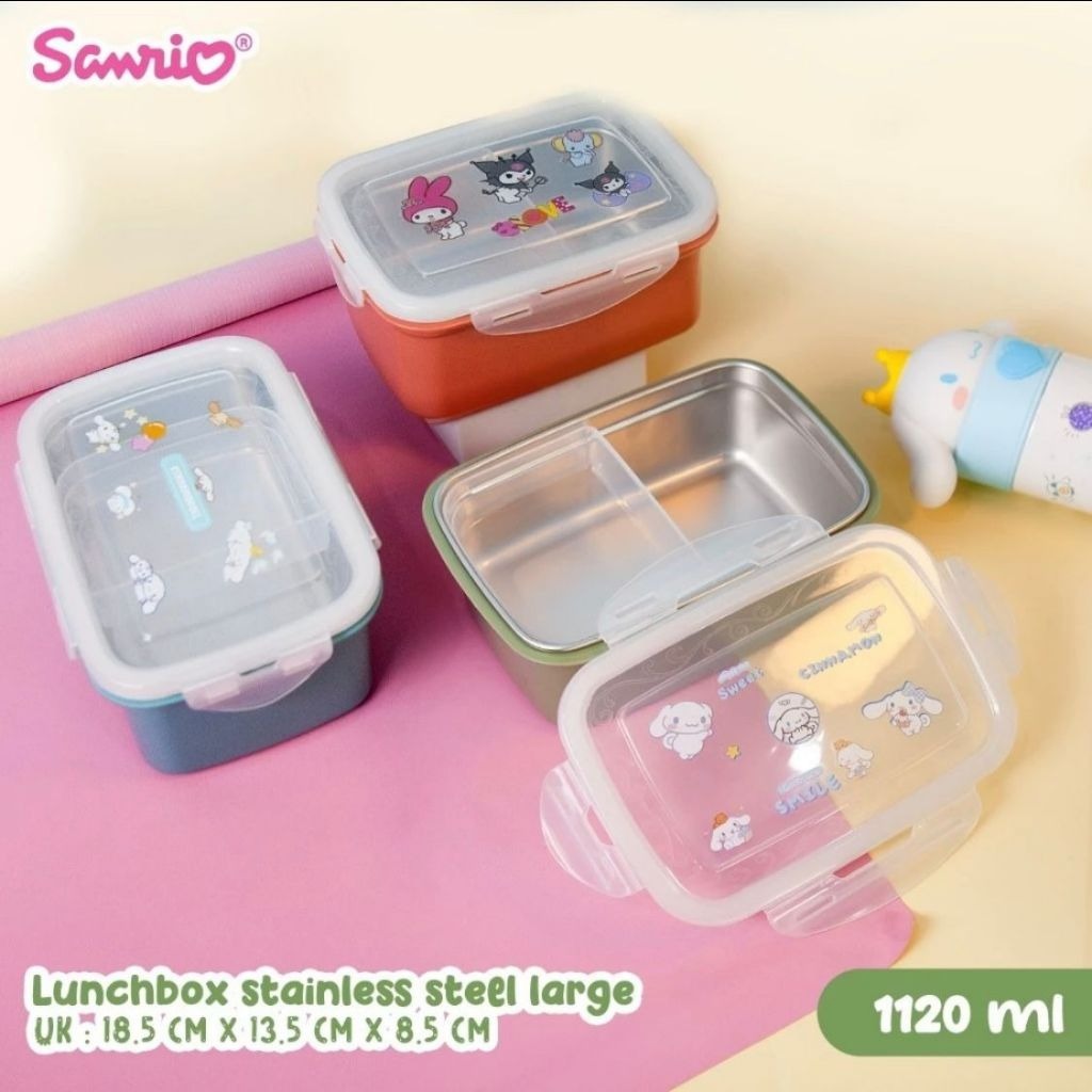 Jual Lunch Box Bento Sanrio / Tempat Makan Anak Edukatif / Large 1120ML | Shopee Indonesia