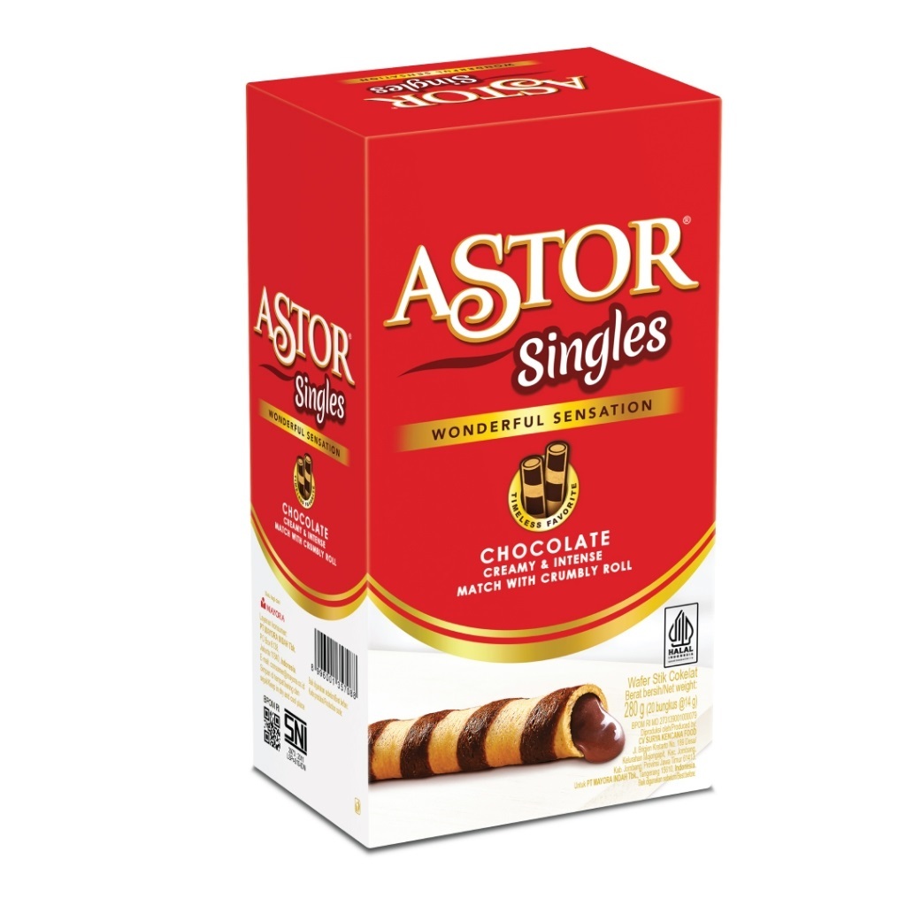 Jual Astor Single Kemasan Baru 1 Box Isi 20 - Astor Waferstick Coklat ...