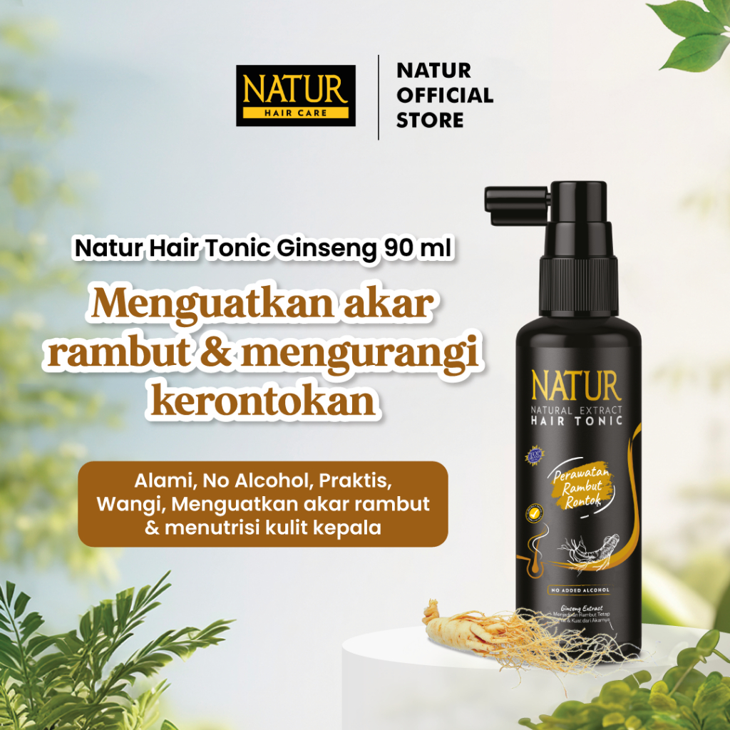 Jual Natur Hair Tonic Ginseng 90 ml - Tonik Rambut Rontok / Anti Hair ...