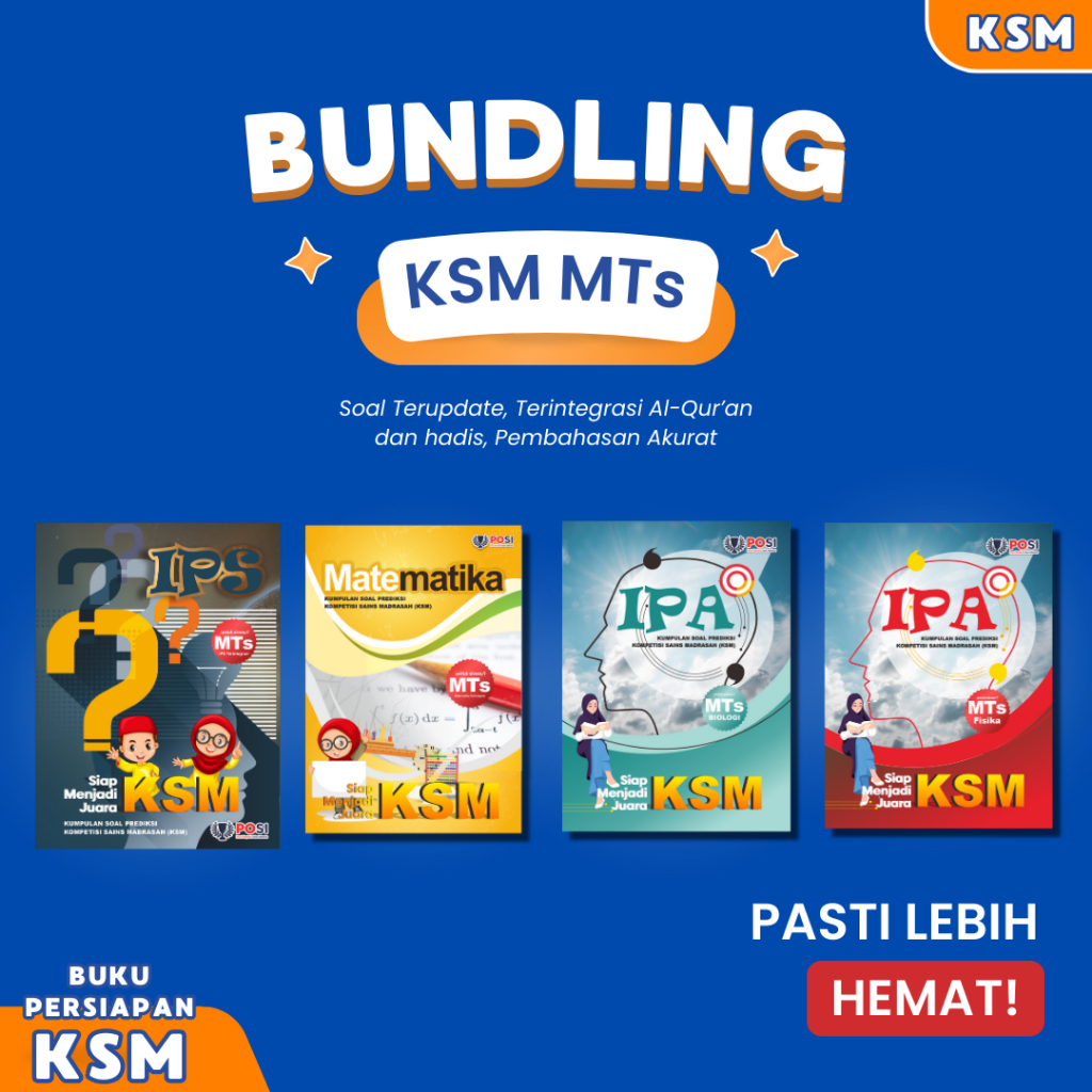 Jual Promo Paket Buku KSM MTs Persiapan KSM Spesial Bundling Dapat 4 Bidang/Buku | Shopee Indonesia