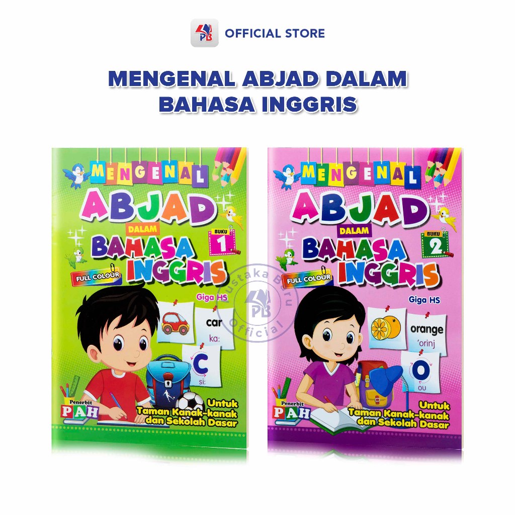 Jual Buku Anak Mengenal Abjad Dalam Bahasa Inggris 1 Dan 2 Full Colour ...