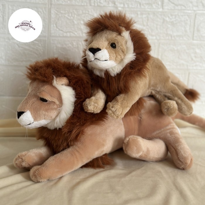 Jual Boneka Mainan Binatang Lying Singa Lion Ukuran S & M - Toys Doll ...