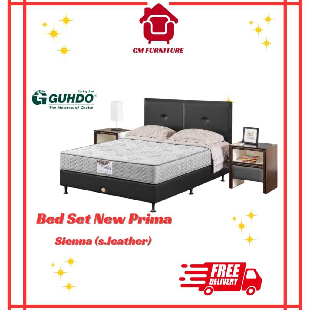 Jual Guhdo Set Spring bed New Prima HB Atlantic Full set - Sienna (s.leather) | Shopee Indonesia