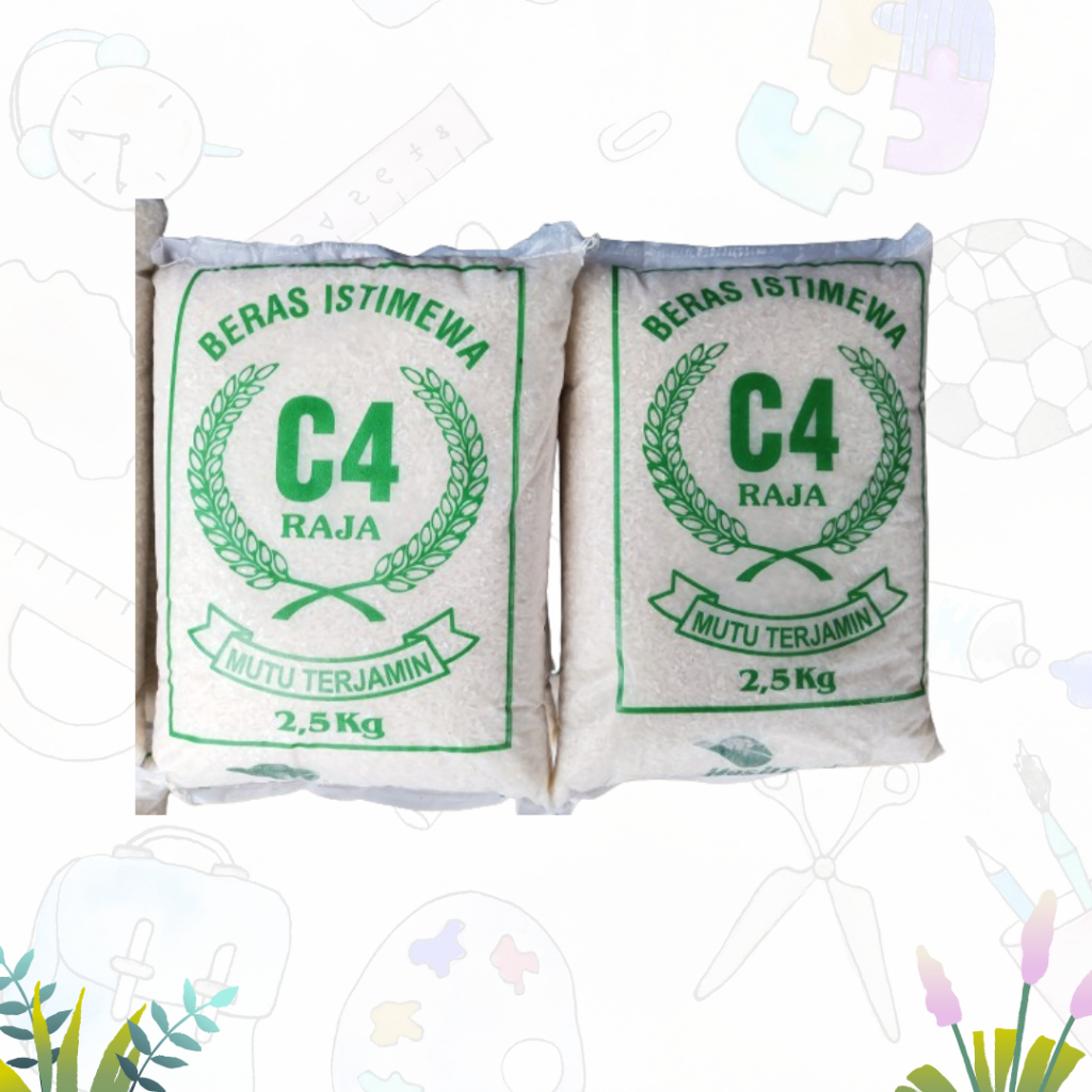 Jual BERAS PREMIUM C4 2.5kg (sablon) | Shopee Indonesia