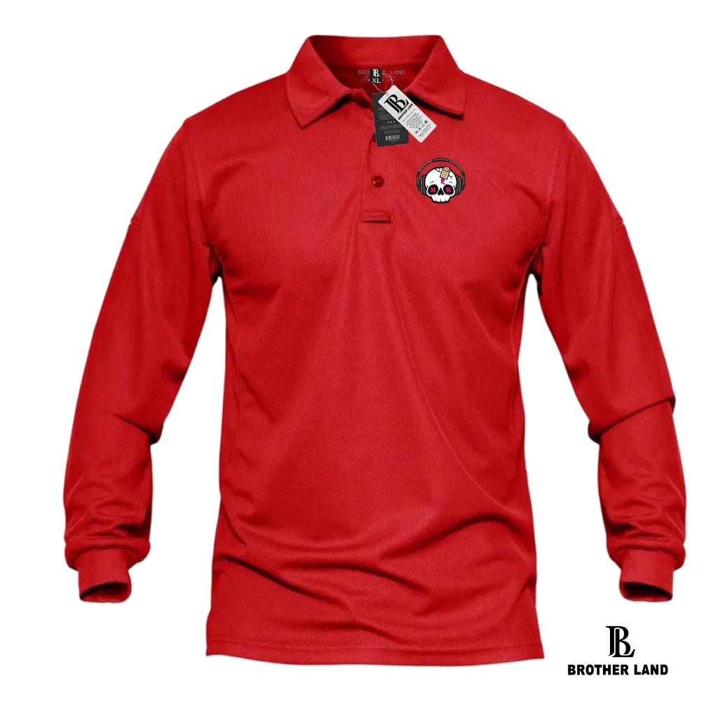 Jual Brother Land- Polo Shirt Tengkorak Unisex Lengan Panjang | Shopee ...