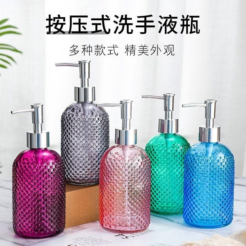 Jual BOTOL SABUN KACA WARNA DISPENSER SABUN KAMAR MANDI ELEGAN MEWAH ...