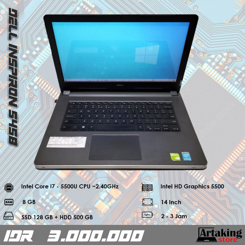 Jual Dell Inspiron 5458 - Core i7 - Gen 5 th - Sudah SSD | Shopee Indonesia