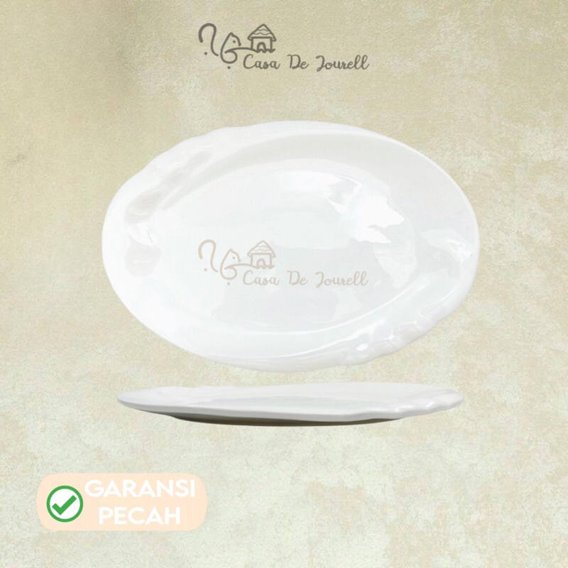 Jual [L1-16/L1-27] Piring Oval Ulir AIHAO 11”, 13” P/Keramik/Piring ...