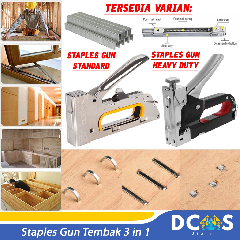Jual Staples Tembak Staples Steples Gun Tacker 3 in 1 Tembak Kayu Jok ...