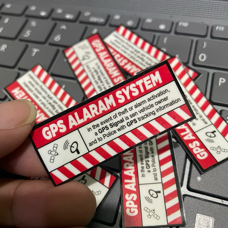 Jual sticker / stiker gps alarm system 059 | Shopee Indonesia