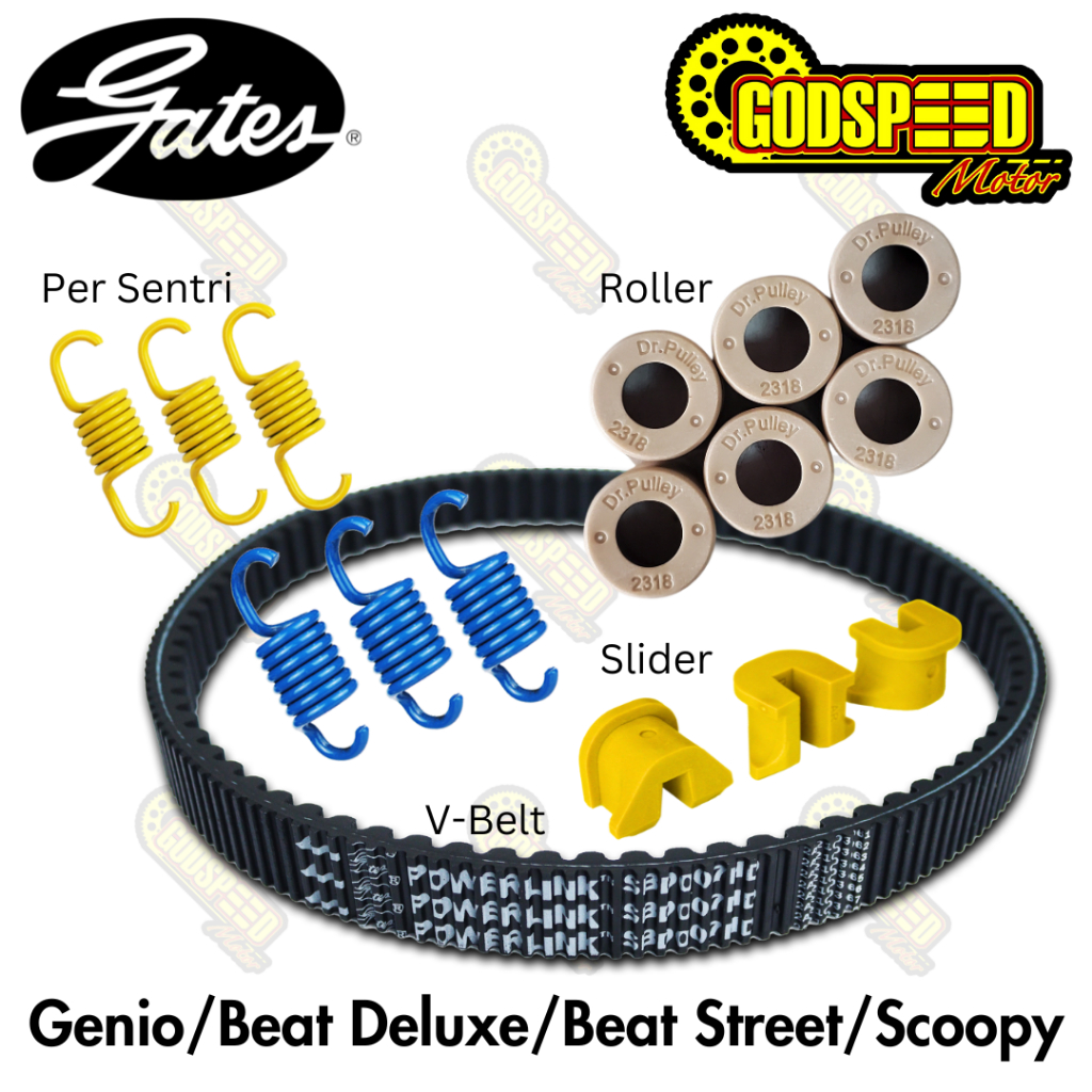 Jual Paket Kirian CVT Gates SSS Dr Pulley Genio Beat Deluxe Beat Street ...
