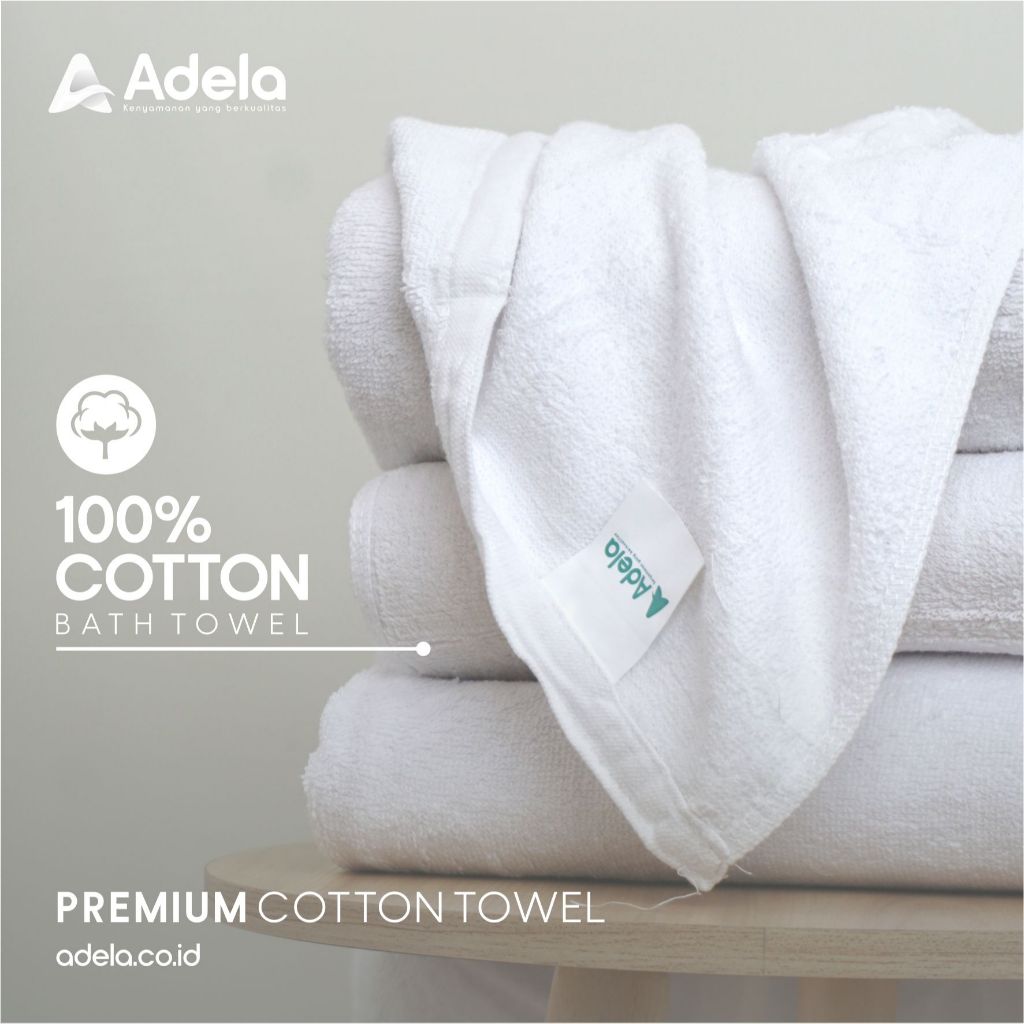 Jual HANDUK HOTEL PUTIH ADELA - Koleksi ADELA Handuk Hotel Polos Tebal ...