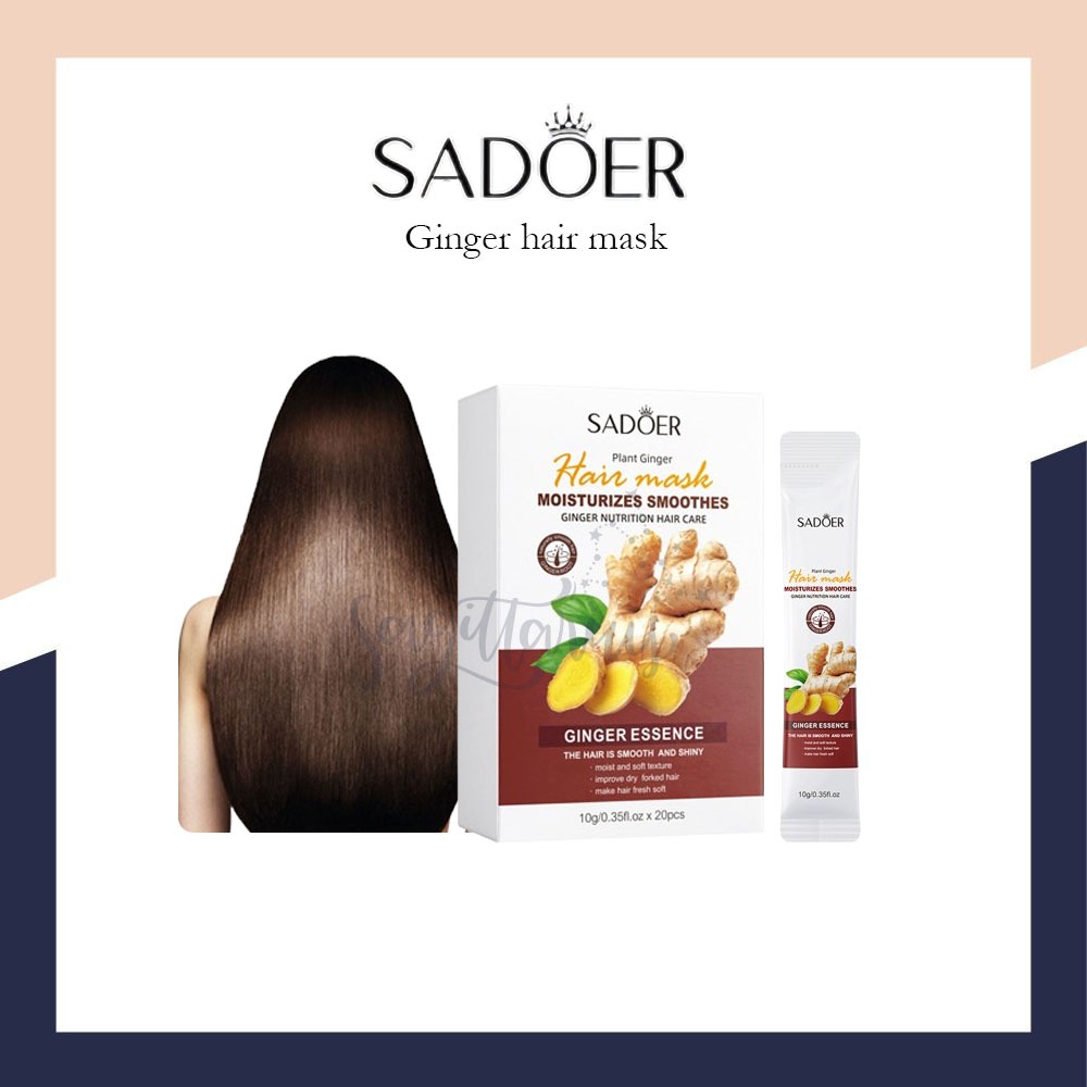 Jual SADOER Ginger Hair Mask Untuk Memperbaiki Rambut Rontok Hair ...