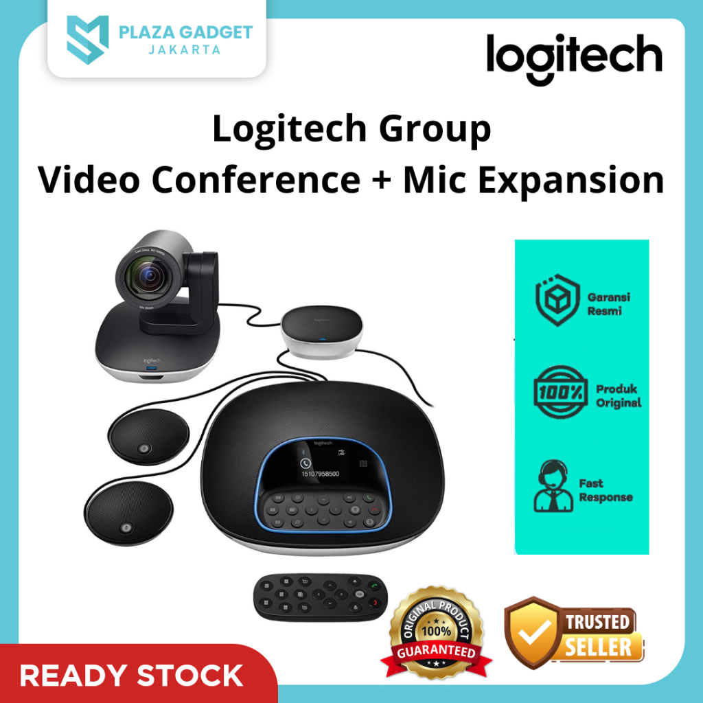 Jual Logitech Group Video Conference + Mic Expansion Garansi Resmi ...