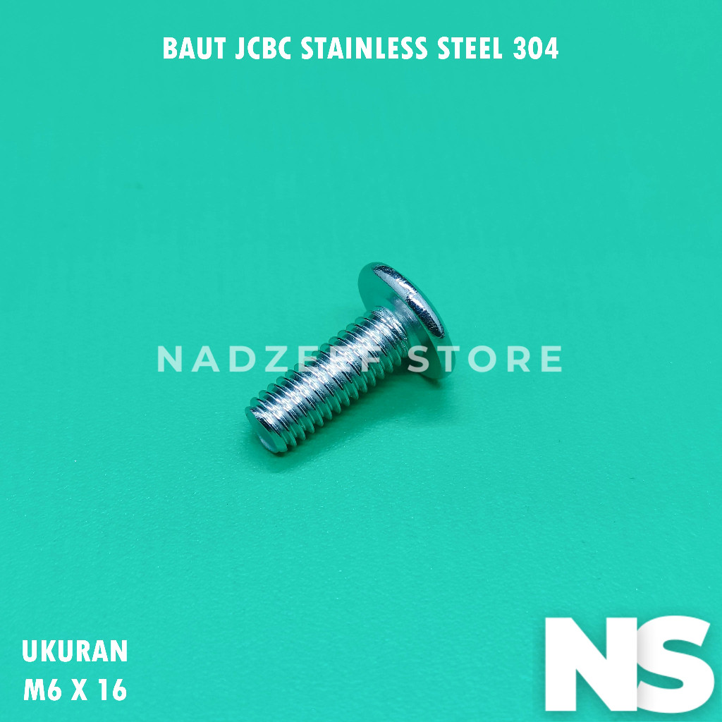 Jual Baut JCBC M6X16 M6 X 16 Stainless Steel 304 | Shopee Indonesia