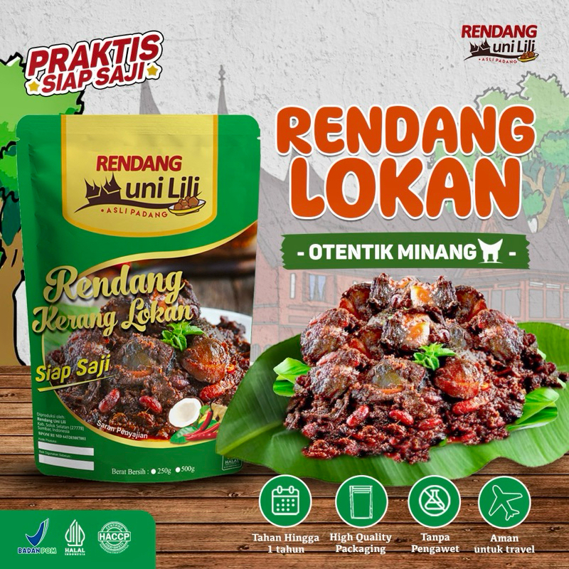 Jual RENDANG LOKAN 250 gr UNI LILI ASLI PADANG KHAS MINANG | Shopee ...