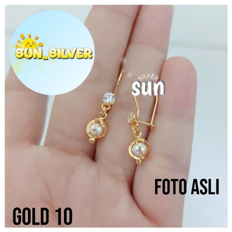 Jual ANTING KAIT BATU MUTIARA PERAK 925 LAPIS MAS KUNING GOLD 10 ...