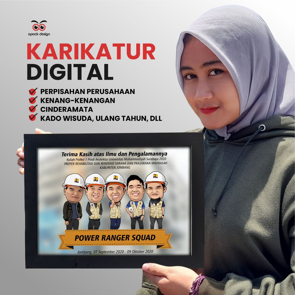 Jual Karikatur Digital Kado Perpisahan, Kenang-kenangan, Event ...