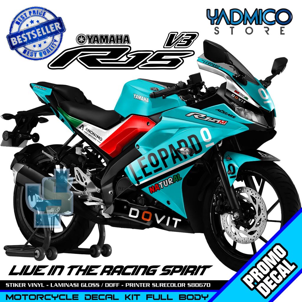 Jual Decal R15 V3 Full Body - Stiker Motor R15 V3 Full Body - Dekal ...