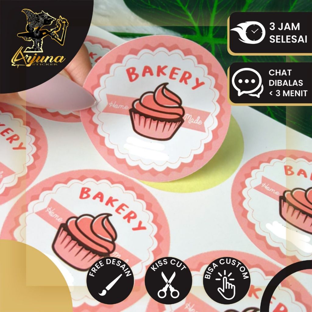 Jual SBC 2-7 CETAK STIKER CROMO/LABEL BULAT LABEL NAMA LABEL MAKANAN ...