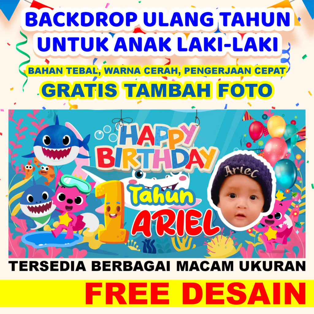 Jual BANNER ULANG TAHUN / BACKDROP ULANG TAHUN / SPANDUK ULANG TAHUN ...