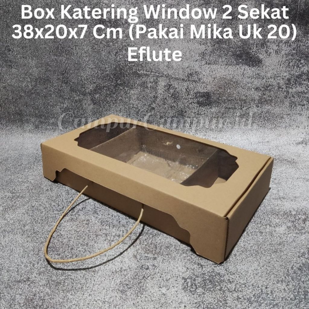Jual Box Catering Sekat Dua/ Dobel Nasi Minuman Snack 38x20x7 Kotak ...