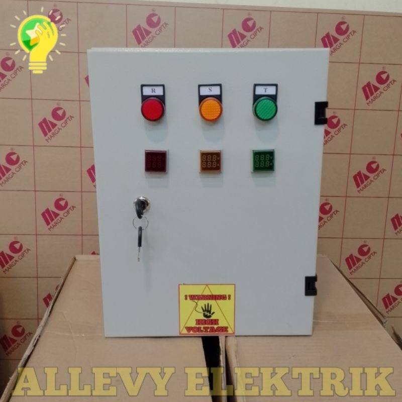 Jual BOX PANEL INDOOR 30X40X20 PLAT 1.2MM+P.LAMP+P.LAMP AMPER VOLT+REL ...