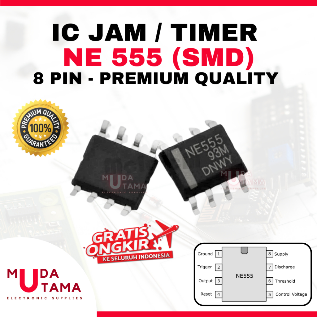 Jual NE555 SMD IC JAM TIMER- IC TIMER NE555 SMD - IC NE555 SMD - IC CLOCK NE555 SMD - IC TIMER ...