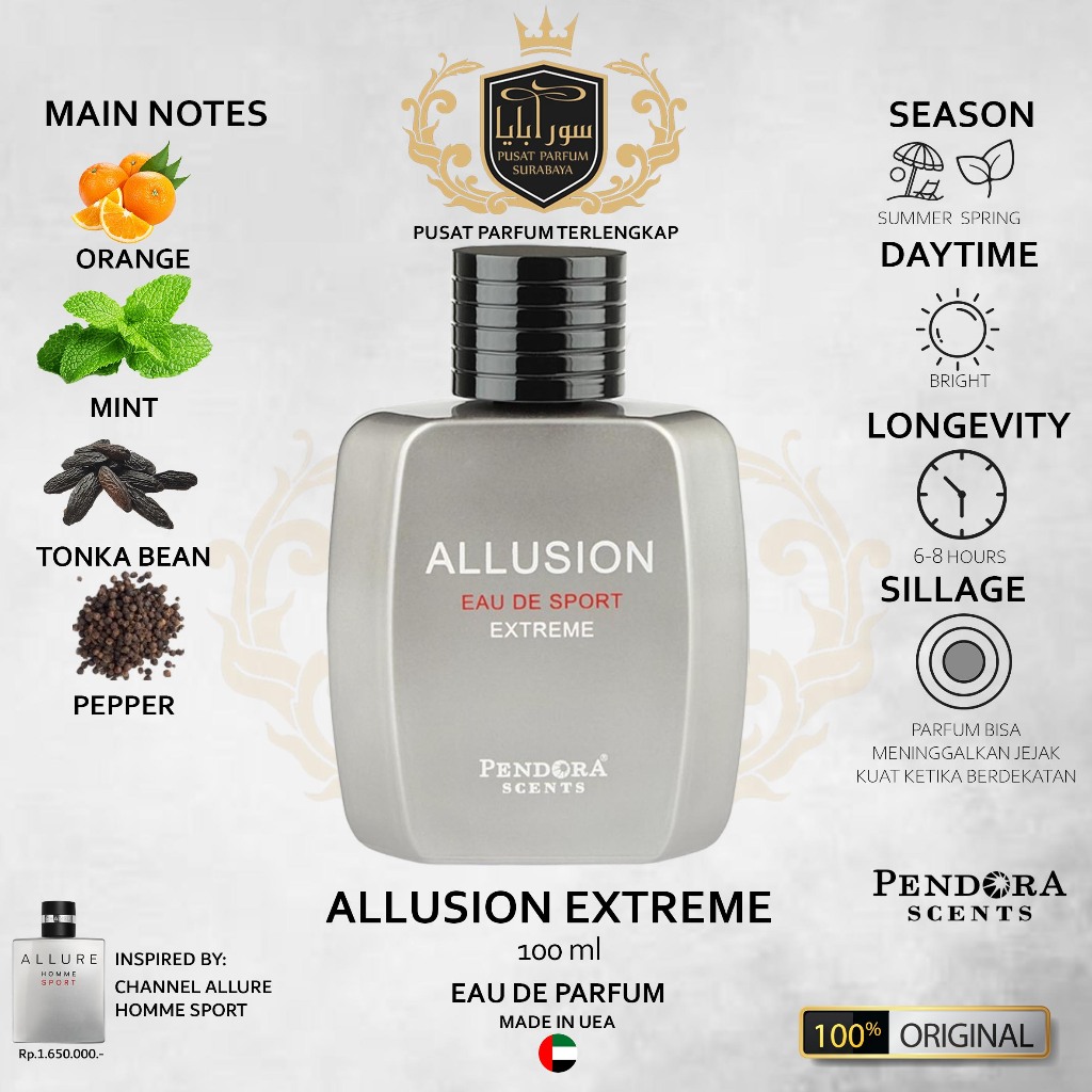 Jual Allusion Eau De Sport Extreme Pendora Scent Premium Parfum Pria ...