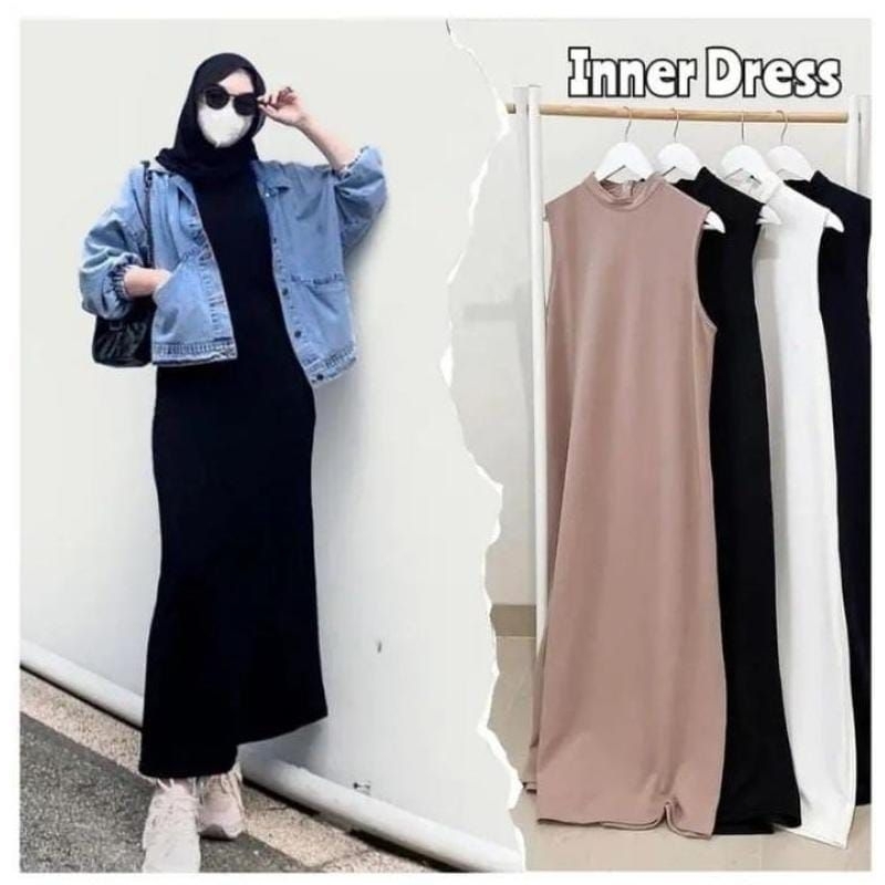 Jual Inner Dress Panjang Tanpa Lengan terbaru inner dress Dewasa ukuran ...
