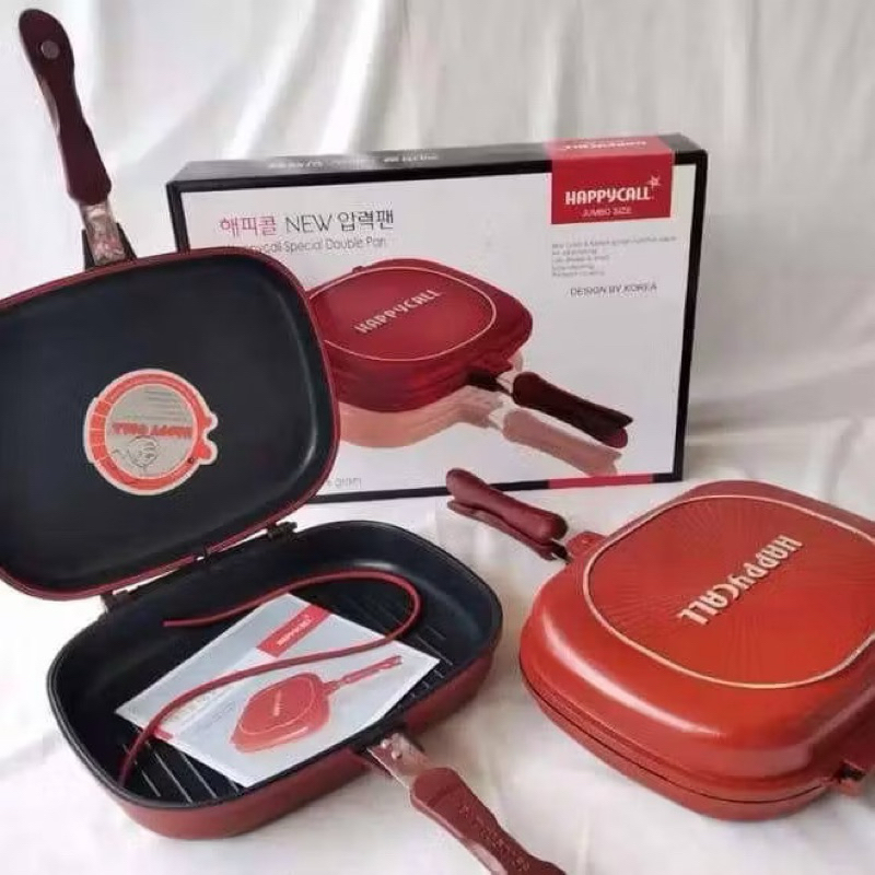 Jual Doublepan happycall 2 sisi pemanggang teflon anti lengket | Shopee Indonesia